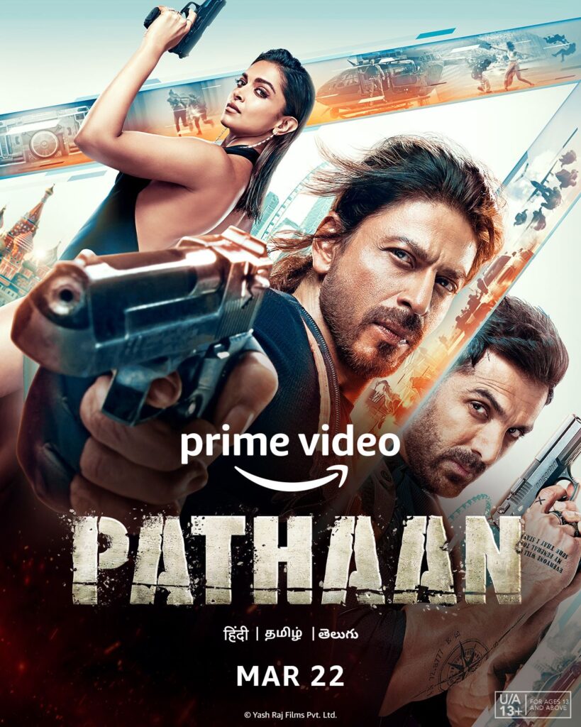 Pathaan Movie OTT Release Date on Prime Video is 22 March - Hindi, Tamil and Telugu