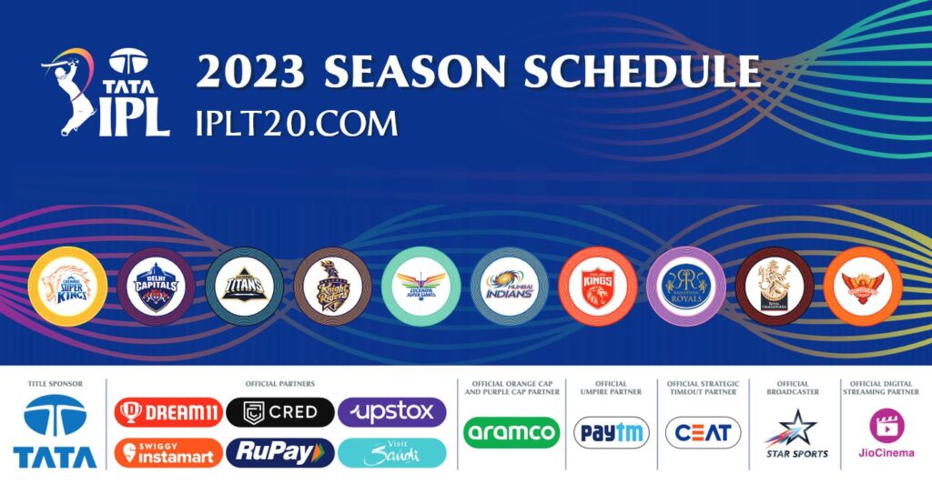 IPL 2023 Schedule - Gujarat Titans Vs Chennai Super Kings (31 March ...