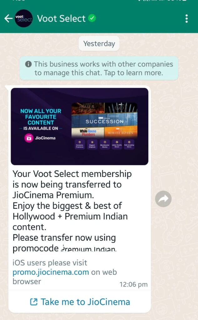 Voot Subscribers Are Transferred to JioCinema - Activate Existing ...