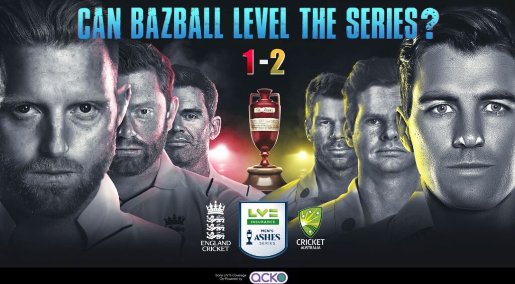 England Vs Australia 2023 4th Test on Sony Sports Ten 5 & Sony Sports ...