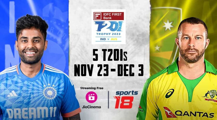 BCCI T20 Australia Tour of India: Live Stream on JioCinema