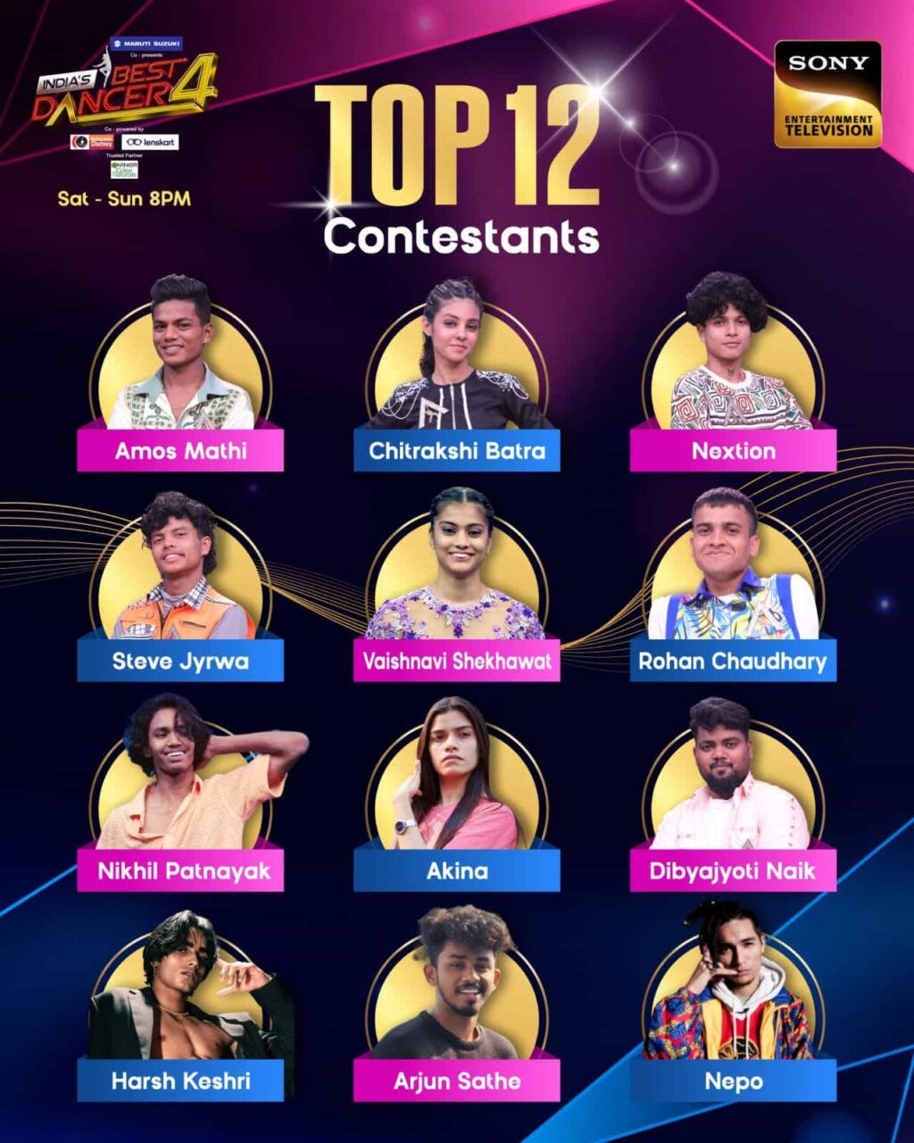 India’s Best Dancer Season 4 Top 12 Contestants Name List