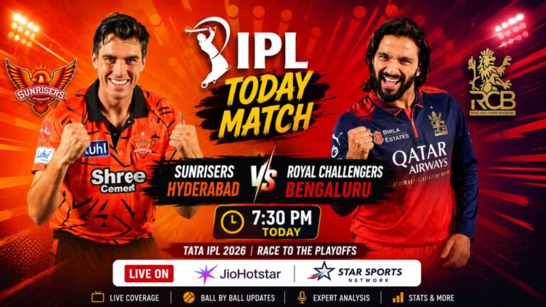 IPL Today Match Live, sunday 17 May 2026 - Indian TV and OTT