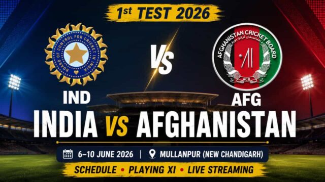 India vs Afghanistan 1st Test 2026 Live on - Indian TV and OTT